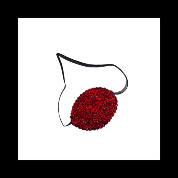 Glam Patch | Accessories | Red Crystal Fancy Custom Eye Patch Cover Up ...
